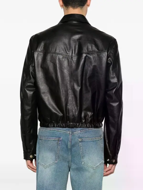 LEMAIRE Collared Zip-fastening Leather Jacket