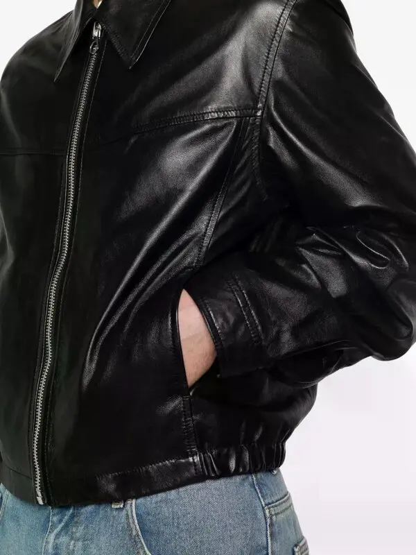 LEMAIRE Collared Zip-fastening Leather Jacket