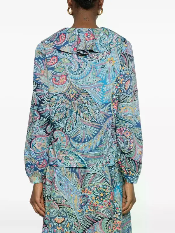 Etro Ruffled Floral Shirt - Blue
