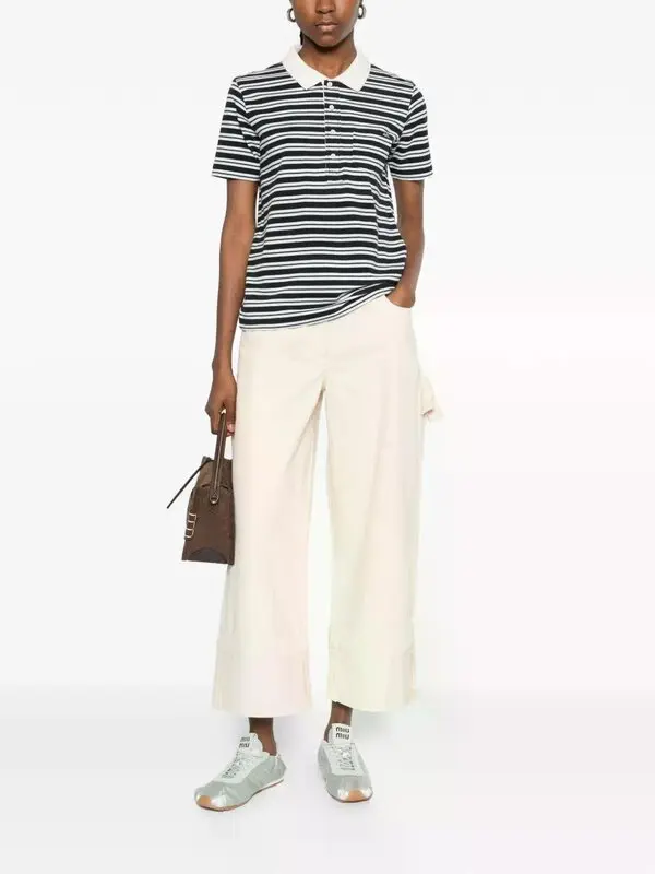 A.p.c. Striped Pocket Polo - Blue