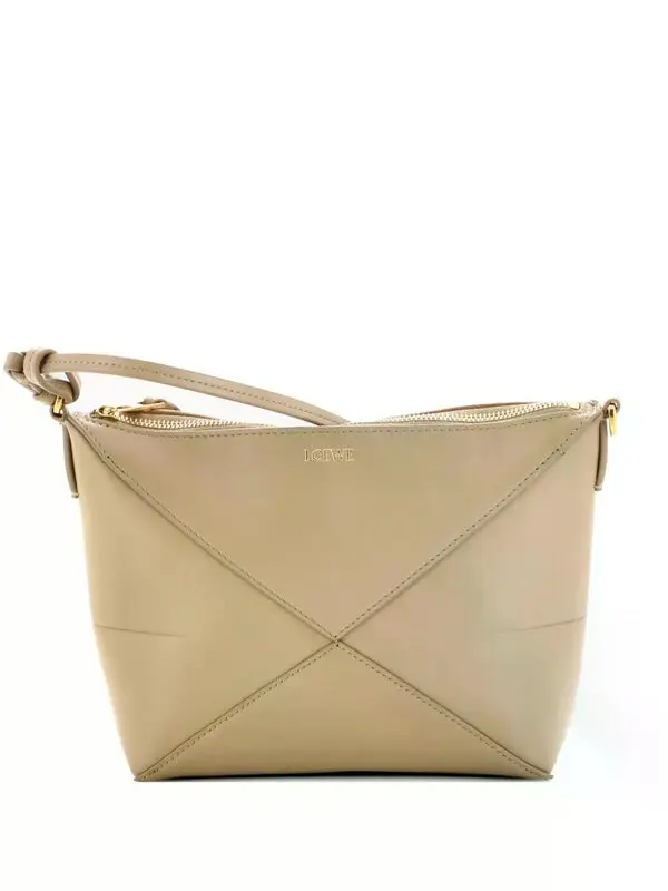 Loewe Puzzle Pouch Bag Leather Clutch - Green
