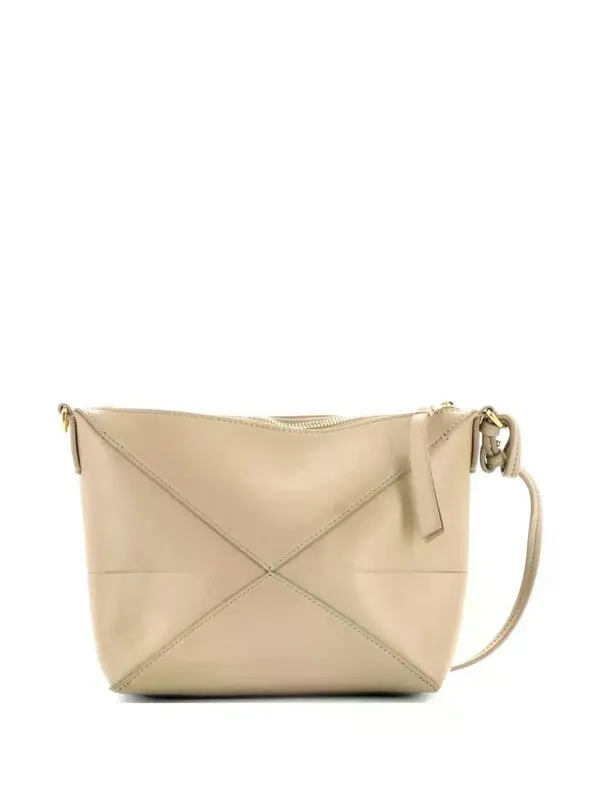 Loewe Puzzle Pouch Bag Leather Clutch - Green