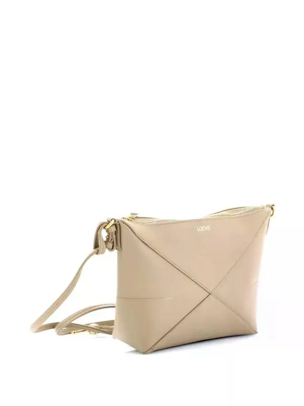 Loewe Puzzle Pouch Bag Leather Clutch - Green