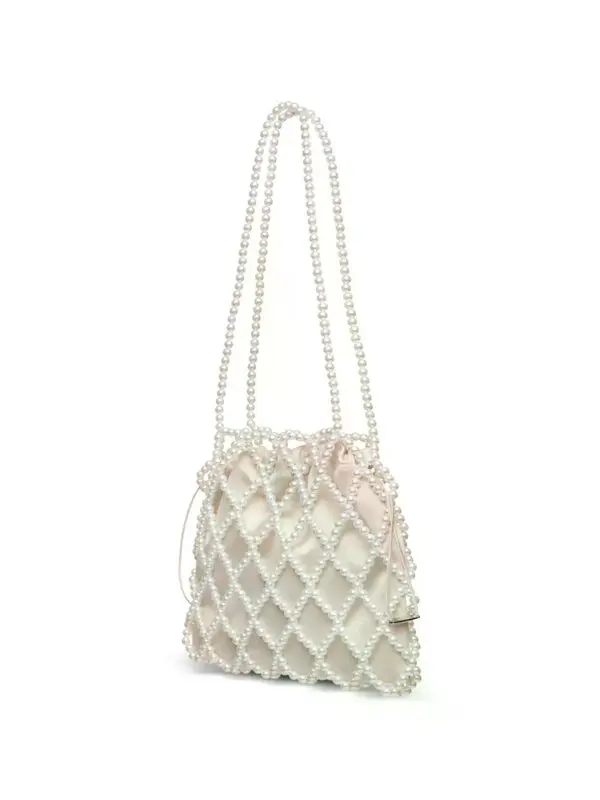 0711 TBILISI Belle Beaded Shoulder Bag - Neutrals