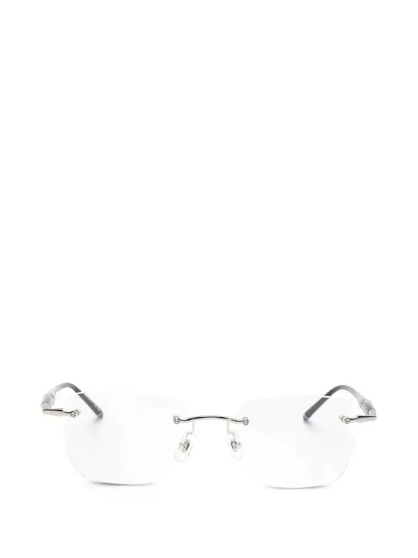 Montblanc Rimless Rectangle Eyeglasses - Silver