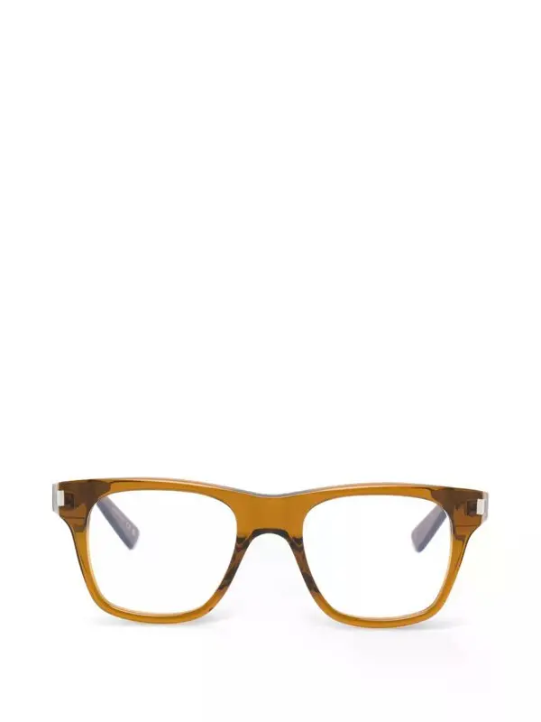 Saint Laurent Square-frame Eyeglasses - Brown