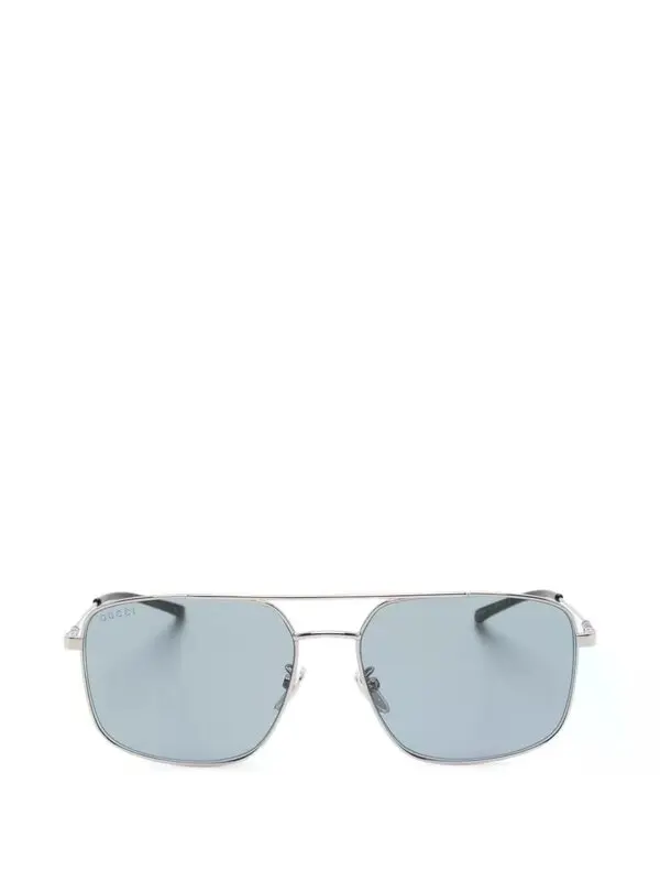 Gucci Geometric-frame Sunglasses - Silver