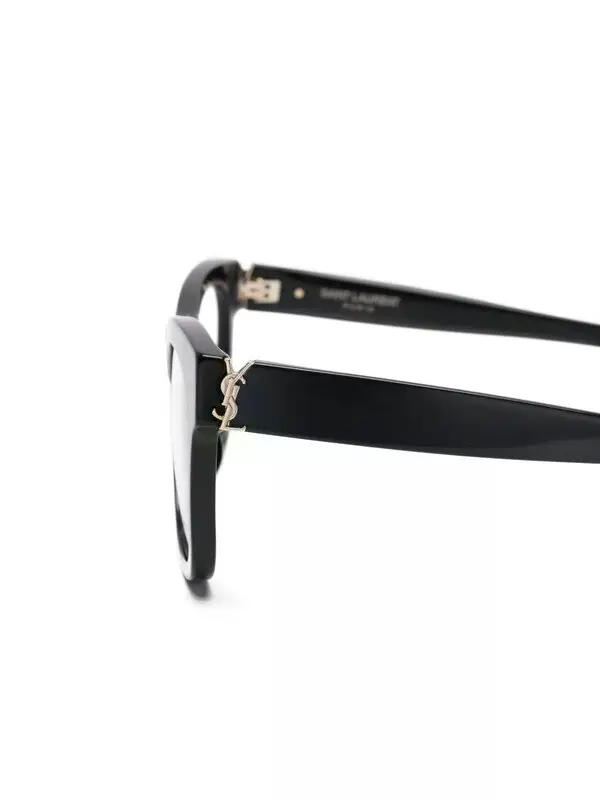 Saint Laurent Monogram Square-frame Glasses - Black