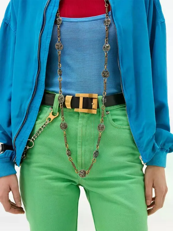 Versace Leather Belt - Black
