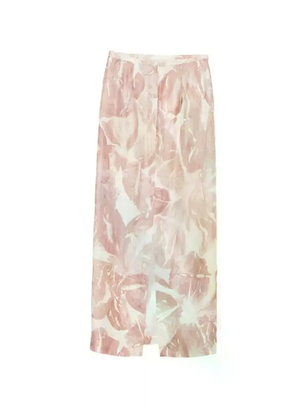 ALYSI Print Detail Midi Skirt