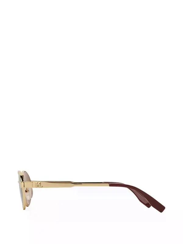 Karl Lagerfeld Monogram Logo Round-frame Sunglasses