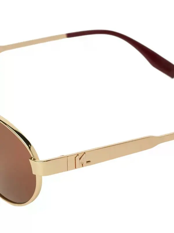 Karl Lagerfeld Monogram Logo Round-frame Sunglasses