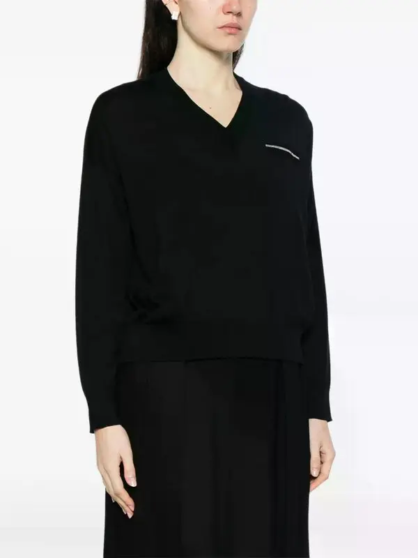 Peserico V-neck Long-sleeve Sweater