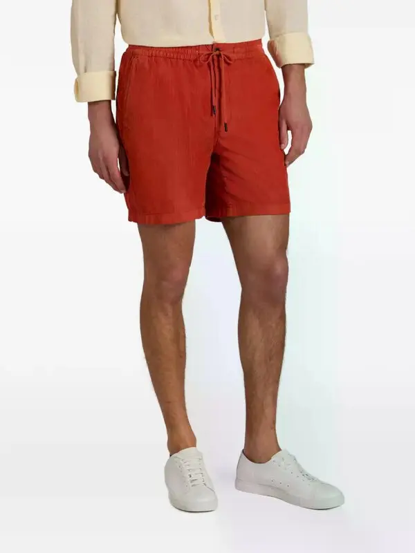 SLOWEAR Regular Fit Velvet Drawstring Shorts