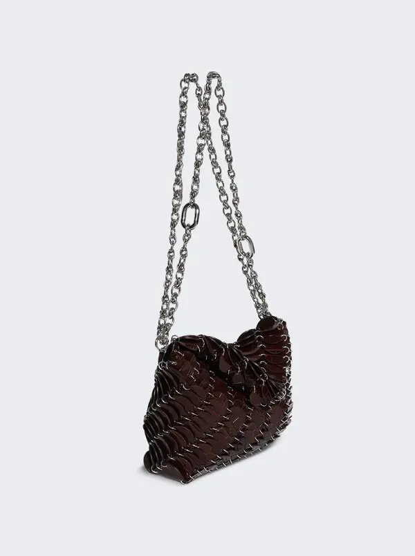 Rabanne Paco Night Leather Shoulder Bag Crocodile - Brown