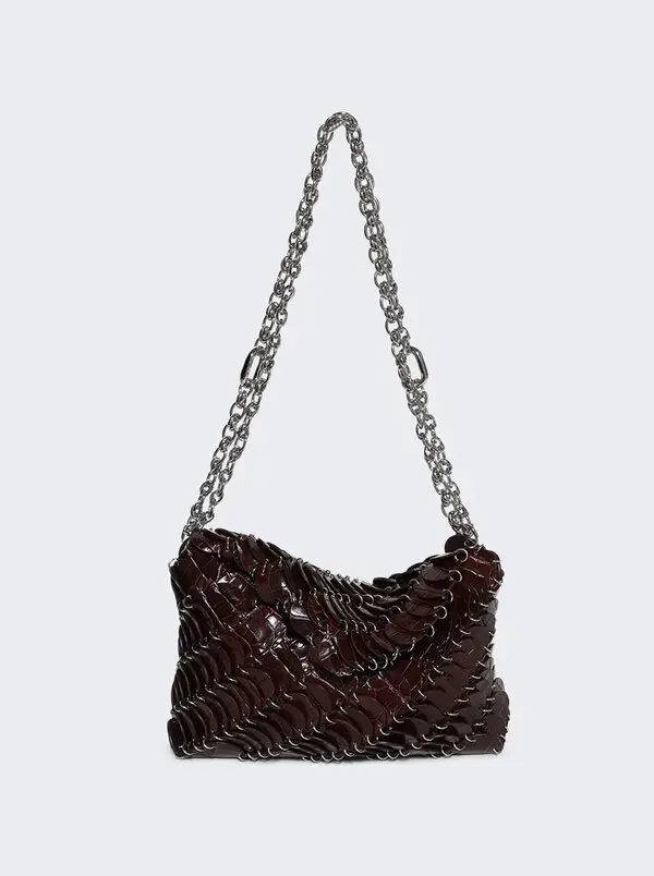 Rabanne Paco Night Leather Shoulder Bag Crocodile - Brown