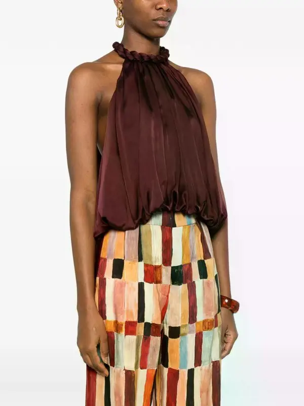 Zimmermann Luna Billow Halter Top - Red
