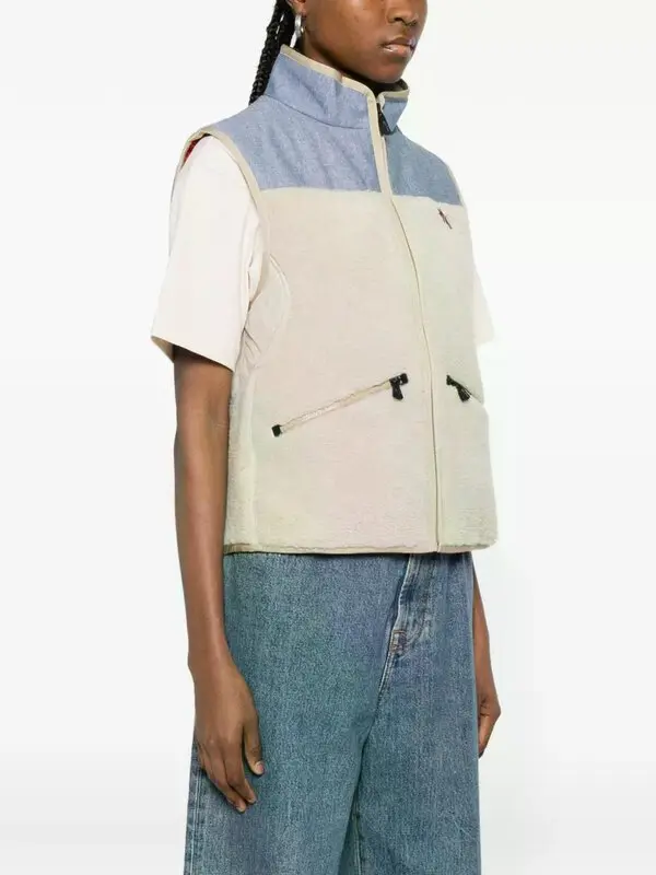 Moncler Teddy & Chambray Gilet - Neutrals
