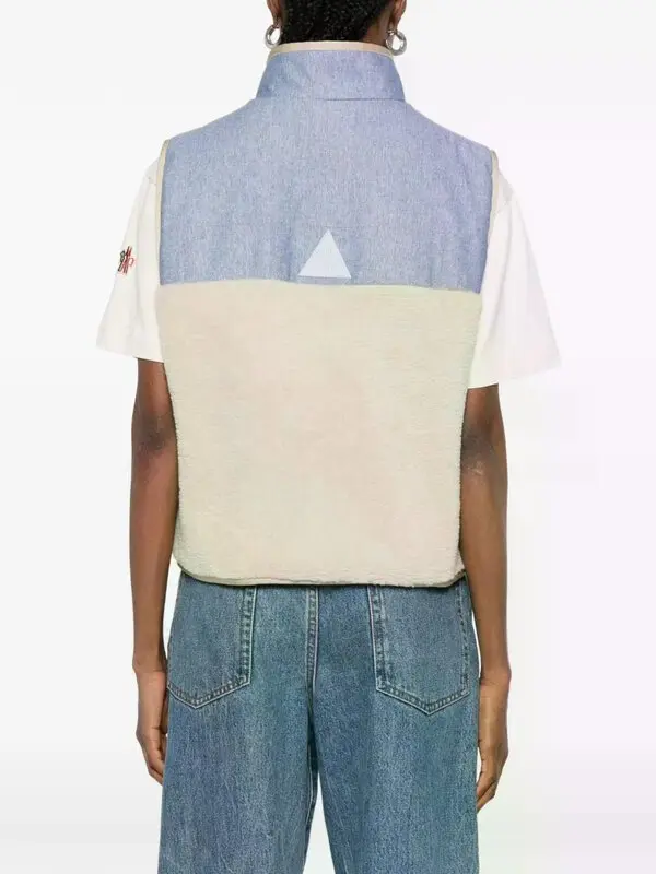 Moncler Teddy & Chambray Gilet - Neutrals