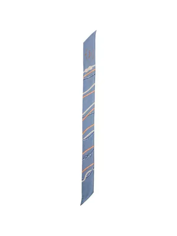 Prada Silk Scarf - Blue