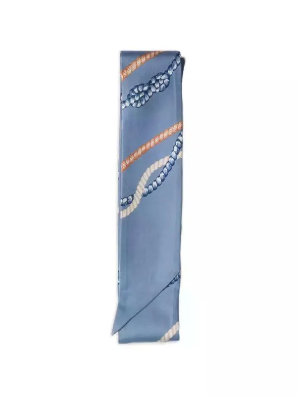 Prada Silk Scarf - Blue