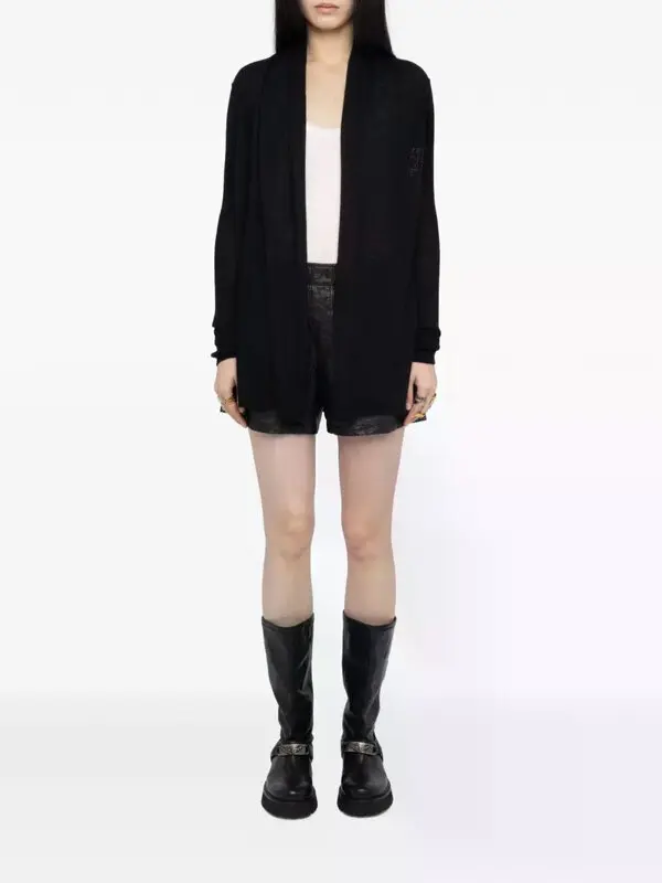 Zadig&Voltaire Robyn Cardigan With Rhinestones - Black