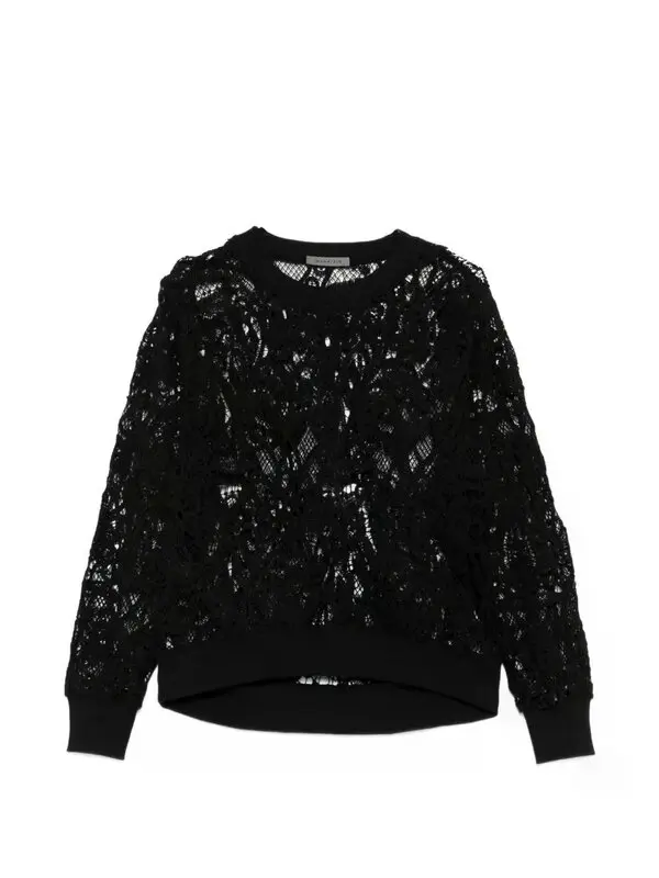 MAURIZIO BRASCHI Lace Detail Sweater