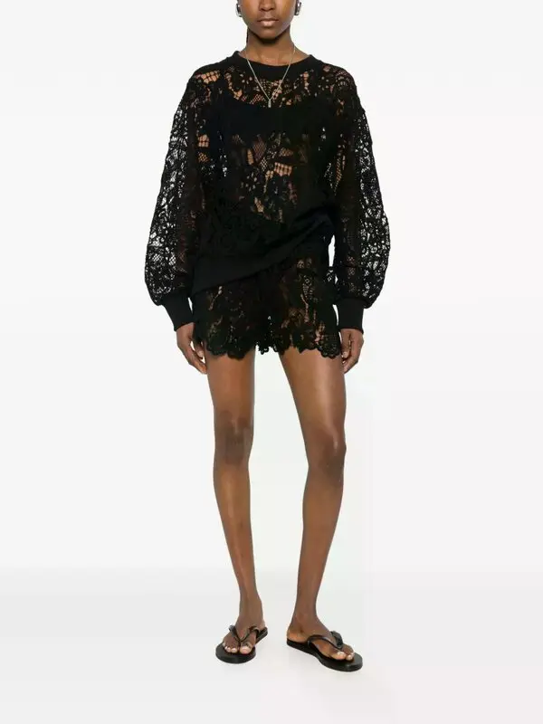 MAURIZIO BRASCHI Lace Detail Sweater