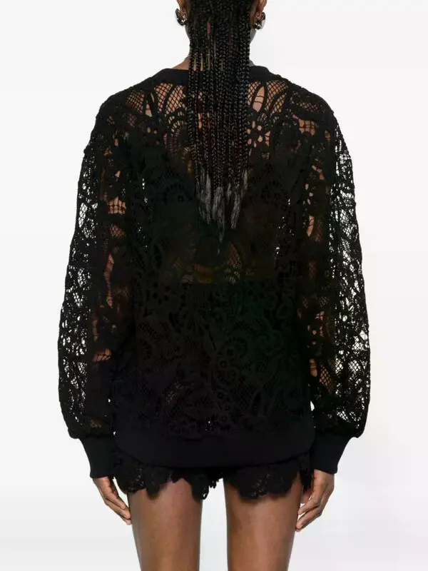 MAURIZIO BRASCHI Lace Detail Sweater