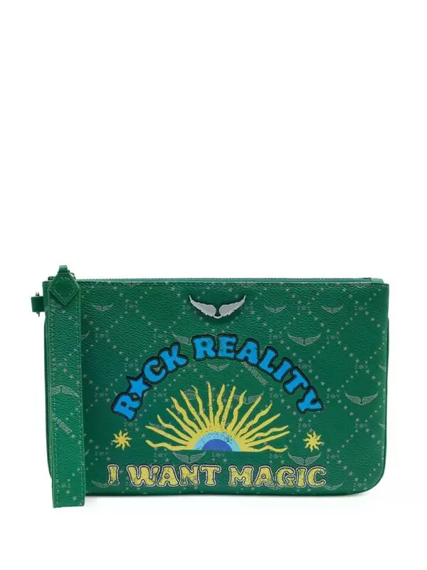 Zadig&Voltaire Zip Detail Wallet - Green