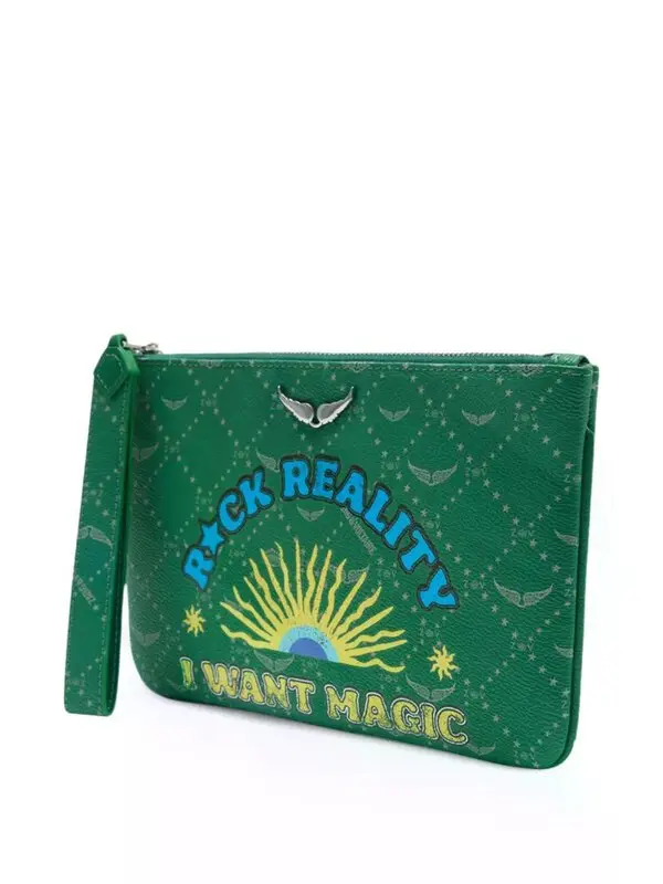 Zadig&Voltaire Zip Detail Wallet - Green