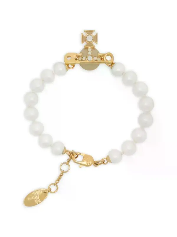 VIVIENNE WESTWOOD Kitty Faux-pearl Bracelet - Gold
