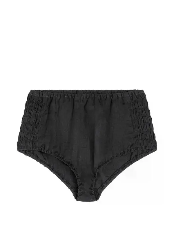 Dries Van Noten Shirred Micro Shorts - Black