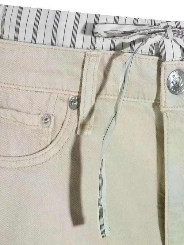 Rag & Bone Striped-waist Drawstring Jeans - Neutrals