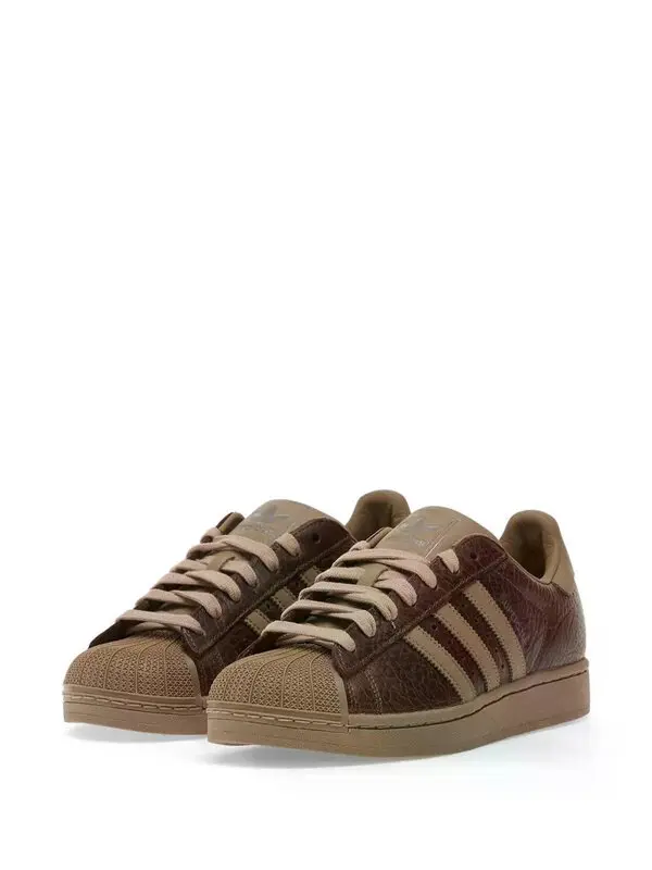 Adidas Superstar Ii Three-stripe Sneakers - Brown