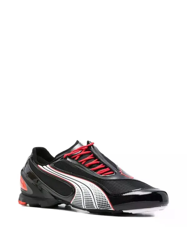 PUMA Striped Lace-up Sneakers - Black