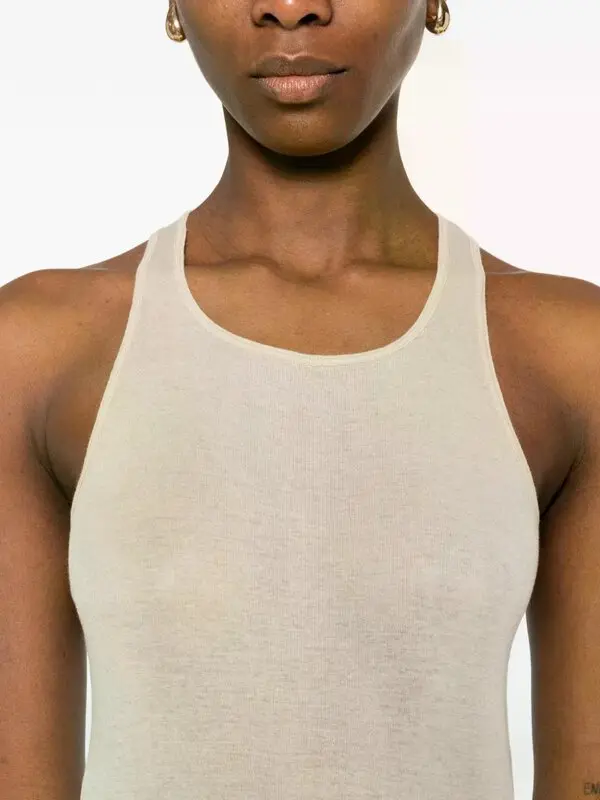 Rick Owens Crew Neck Racerback Maxi Dress - Neutrals