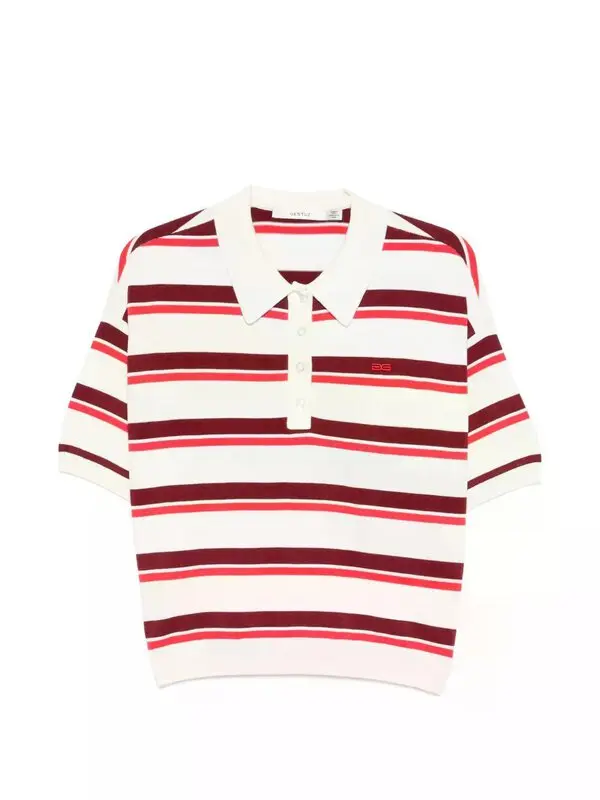 GESTUZ Striped Polo Shirt