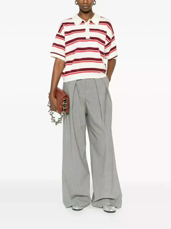 GESTUZ Striped Polo Shirt