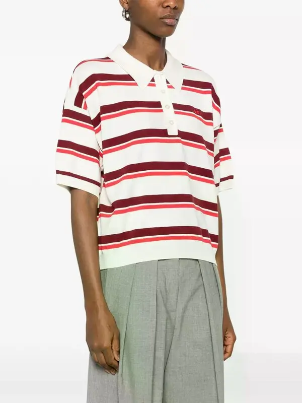 GESTUZ Striped Polo Shirt