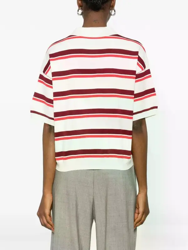GESTUZ Striped Polo Shirt