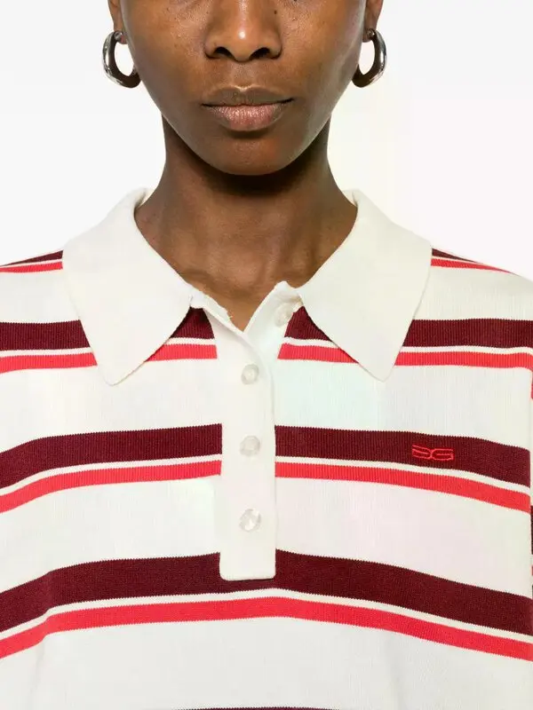 GESTUZ Striped Polo Shirt