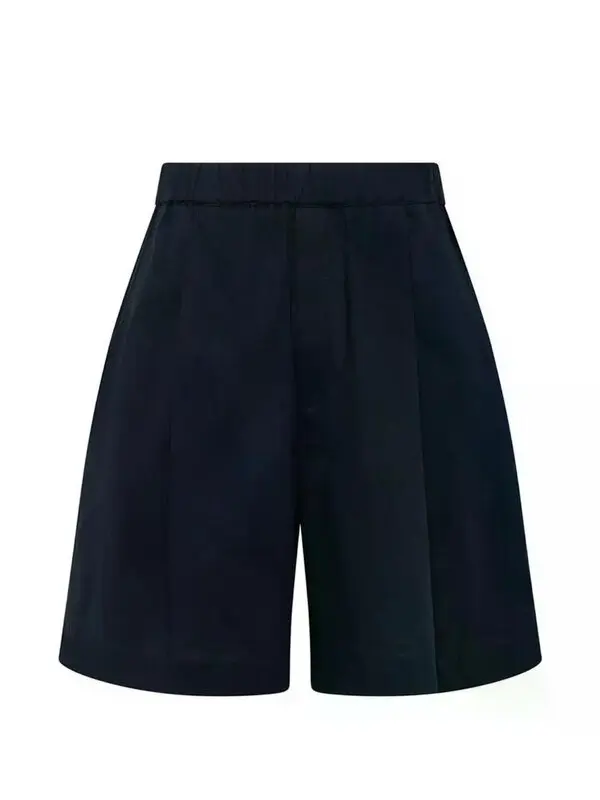 LANEUS Elasticated Embroidered Shorts - Blue