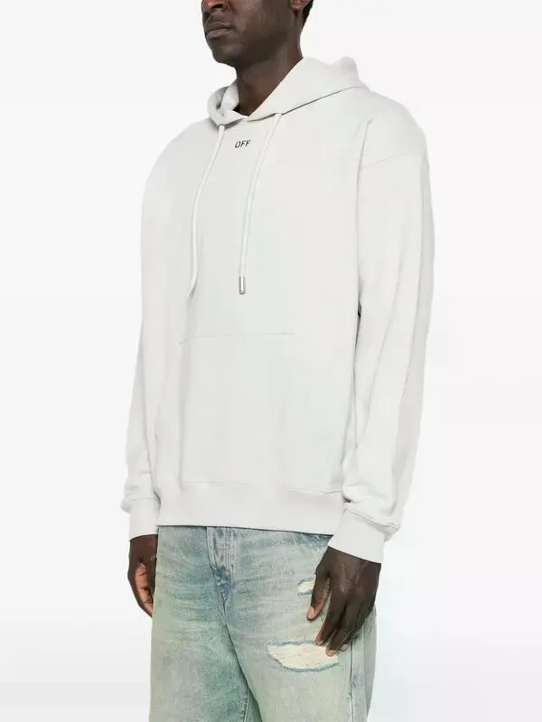 Off-White Logo-print Hoodie - Grey