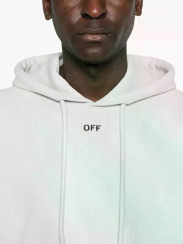 Off-White Logo-print Hoodie - Grey