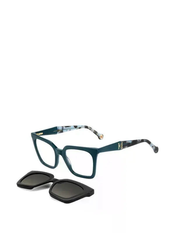 Carolina Herrera Square Frame Sunglasses - Blue