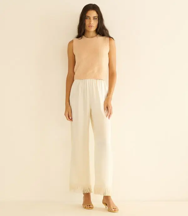 DÔEN Lavon Wide Leg Pant - Candlelight