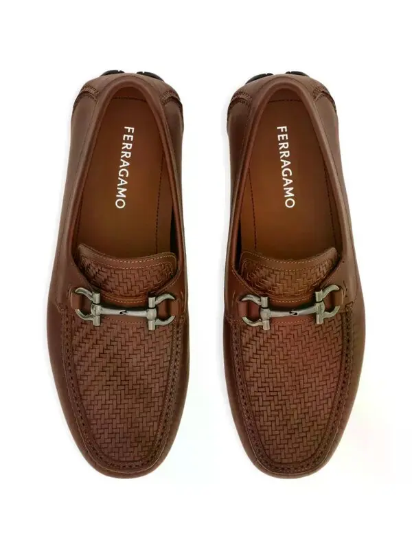 FERRAGAMO Gancini Driver Loafers