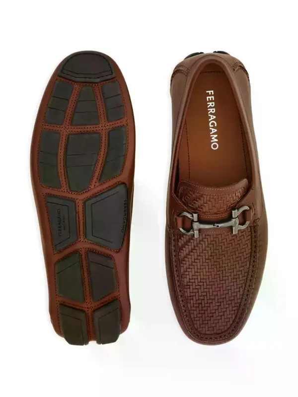 FERRAGAMO Gancini Driver Loafers