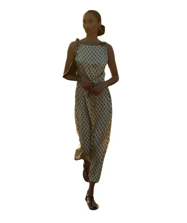 DÔEN Cotton Voile Midi Dress - Yellow